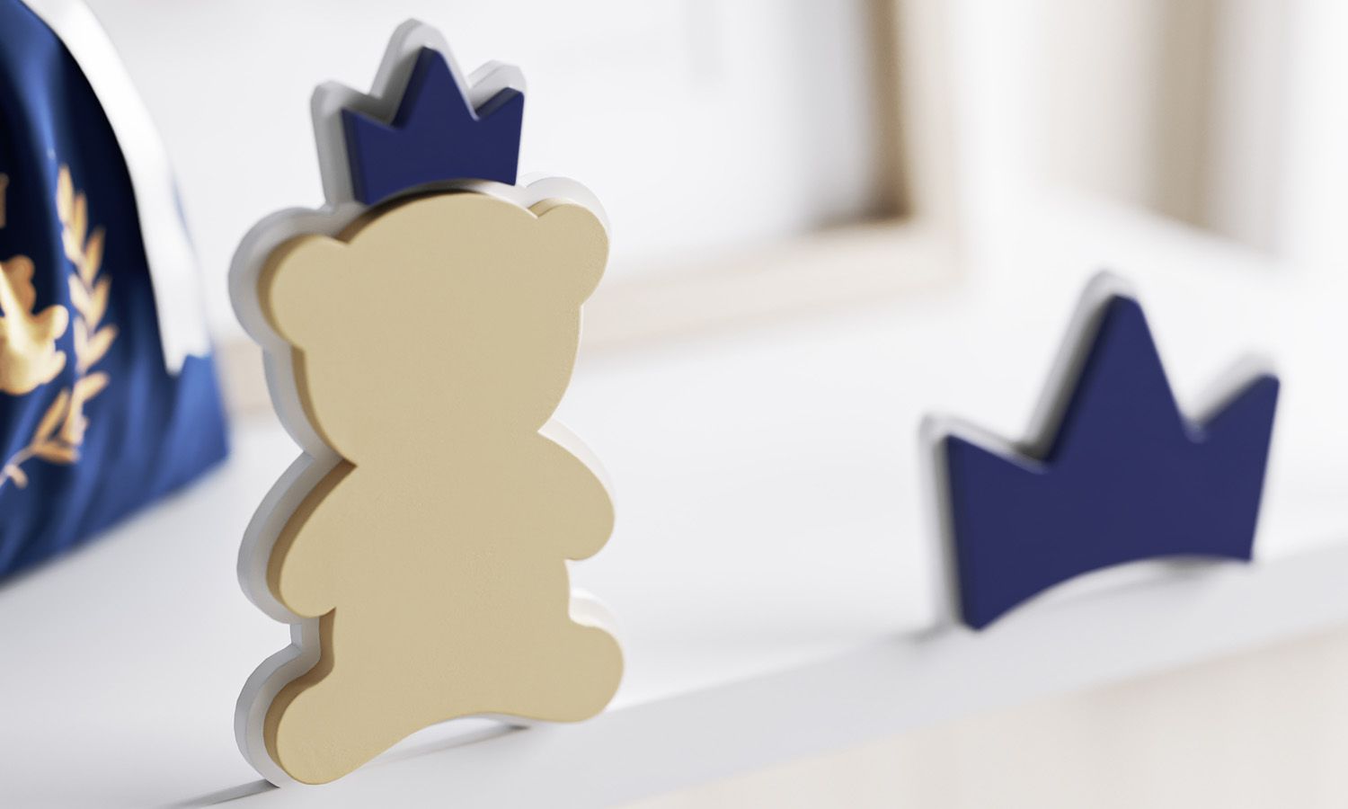 Prateleira MDF Urso Teddy Realeza | Grão de Gente